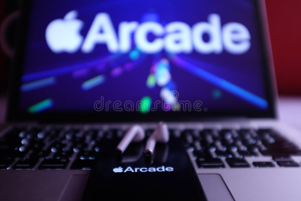 Computer with the Apple Arcade Logo Editorial Photography - Image of ...