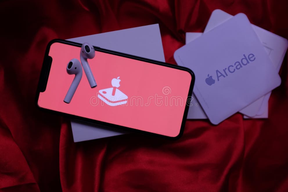 Computer with the Apple Arcade Logo Editorial Stock Image - Image of ...