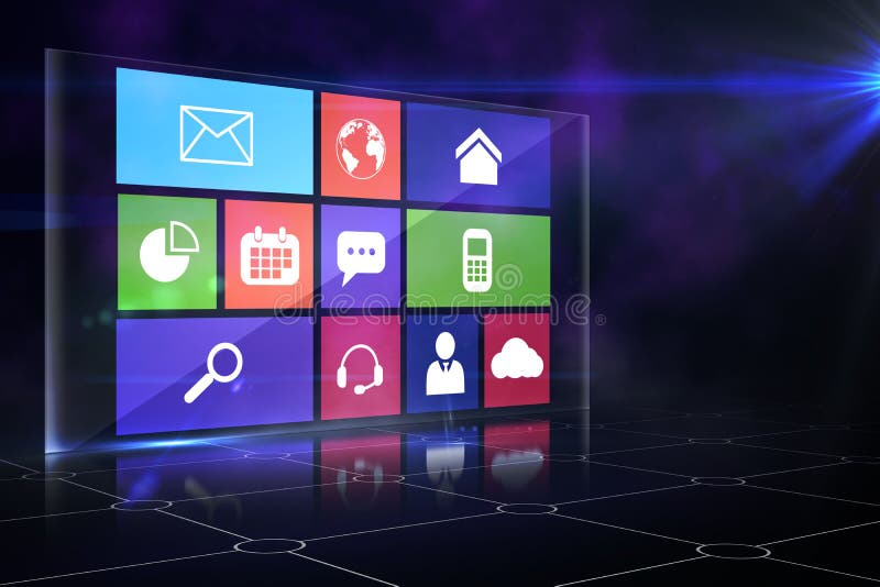 Computer applications stock illustration. Illustration of light - 255572948