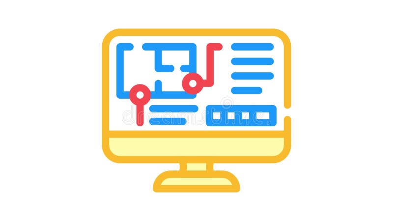 Software Erp Color Icon Animation Stock Video - Video of reporting ...