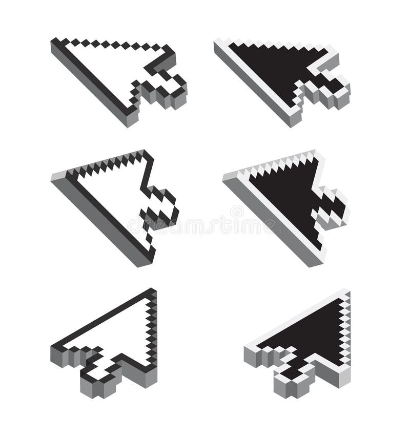 Pixelated Mouse Pointers Stock Illustrations – 49 Pixelated Mouse ...