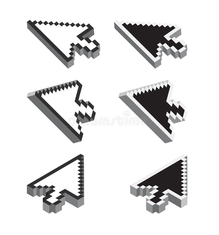 Pixelated Mouse Pointers Stock Illustrations – 49 Pixelated Mouse ...