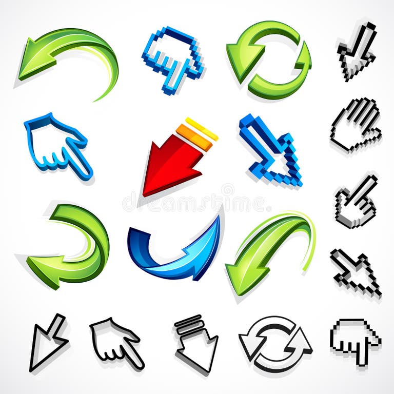 Computer Arrow Stock Illustrations – 231,444 Computer Arrow Stock ...
