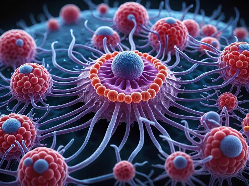 Computer Artwork of a Human Brain with a Cell Structure Stock ...