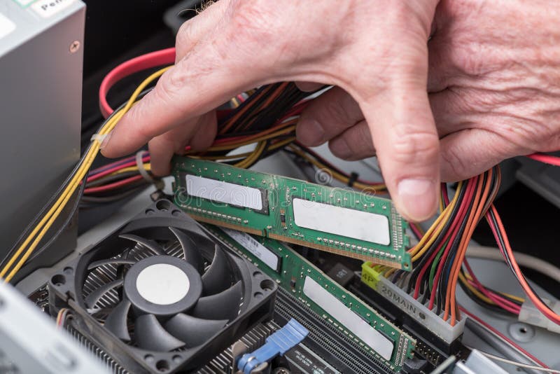 Computer assembly stock image. Image of fixing, storage - 60096195