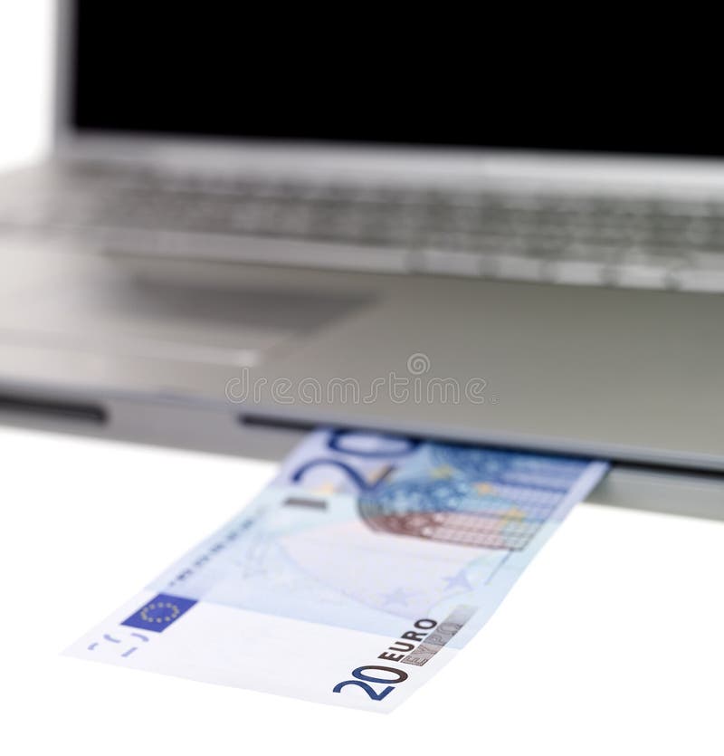 Computer ATM stock photo. Image of paper, white, isolated - 13955888