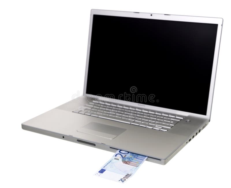 Computer ATM stock image. Image of laptop, internet, white - 13955915
