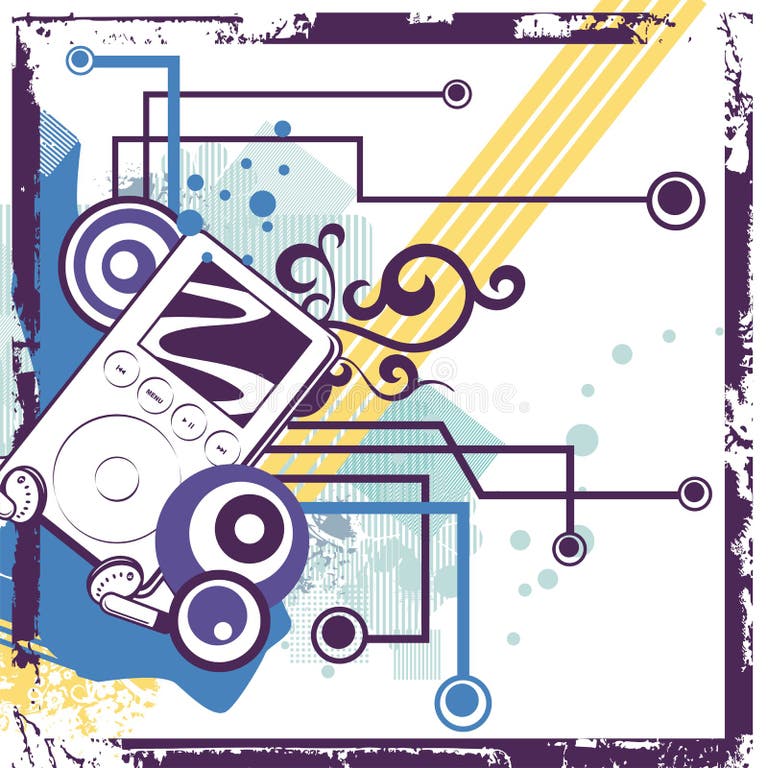 Mp3 Player Musical Background Screen Stock Illustrations – 1,013 Mp3 ...