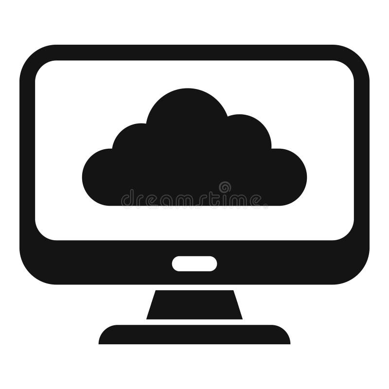 Computer Backup Icon Simple Vector. Data Cloud Stock Vector ...