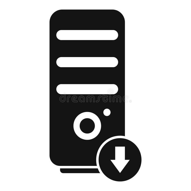 Computer Backup Icon Simple Vector Data Cloud Stock Vector Illustration Of Simple Network