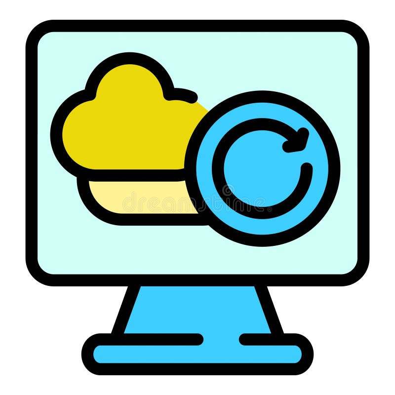 Backup Technology Icon, Outline Style Stock Vector - Illustration of ...