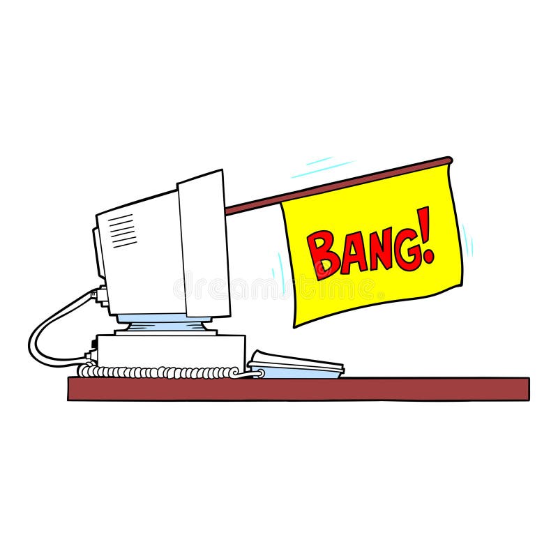 Computer trick shoot stock vector. Illustration of cartoon - 269631614