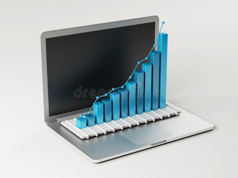 Computer Bar Graph stock illustration. Illustration of graphic - 45301626