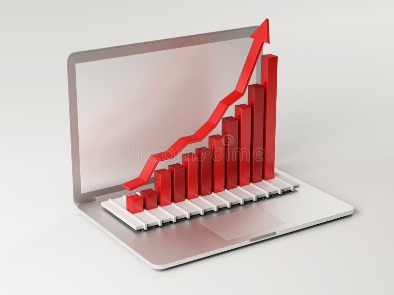 Computer Bar Graph stock illustration. Illustration of graphic - 45301626