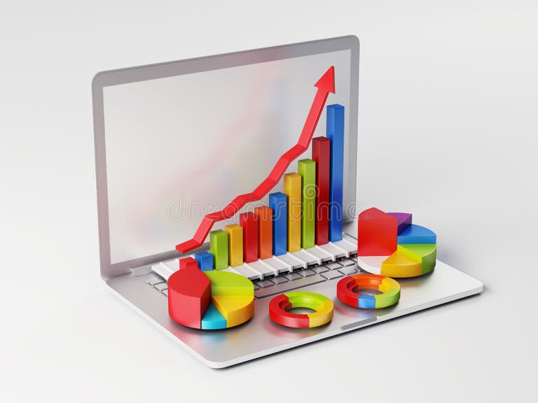 Computer Bar Graph stock illustration. Illustration of bars - 45219647