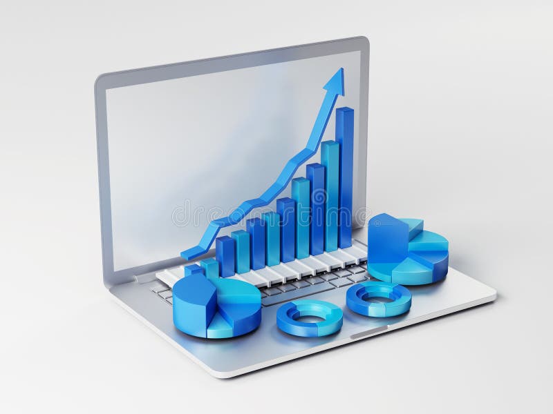 Computer Bar Graph stock illustration. Illustration of graphic - 45301626