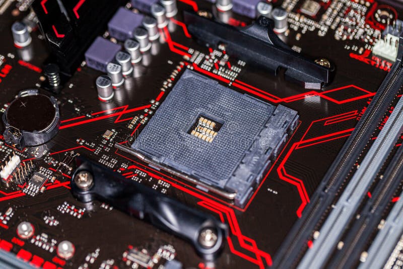 Computer Base Plate for the Central Processing Unit Stock Image - Image ...