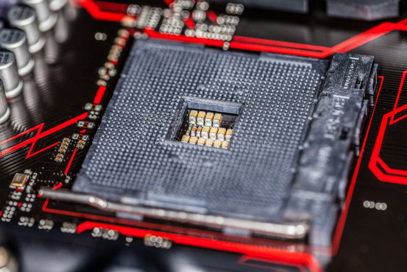 Computer Base Plate for the Central Processing Unit Stock Image - Image ...