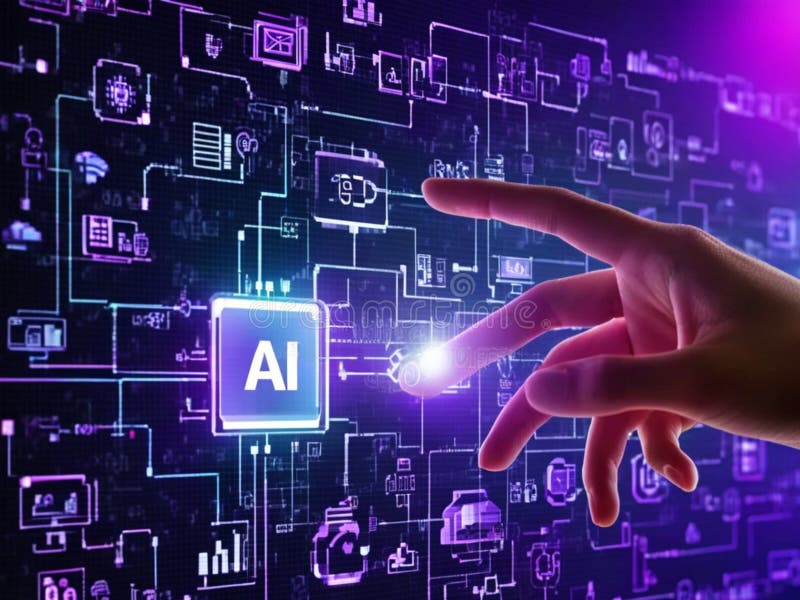 AI Artificial Intelligence, Machine Learning, Stock Illustration ...