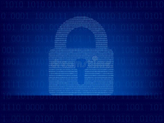 Computer Binary Code on Blue Screen Stock Vector - Illustration of binary, debug: 114856237