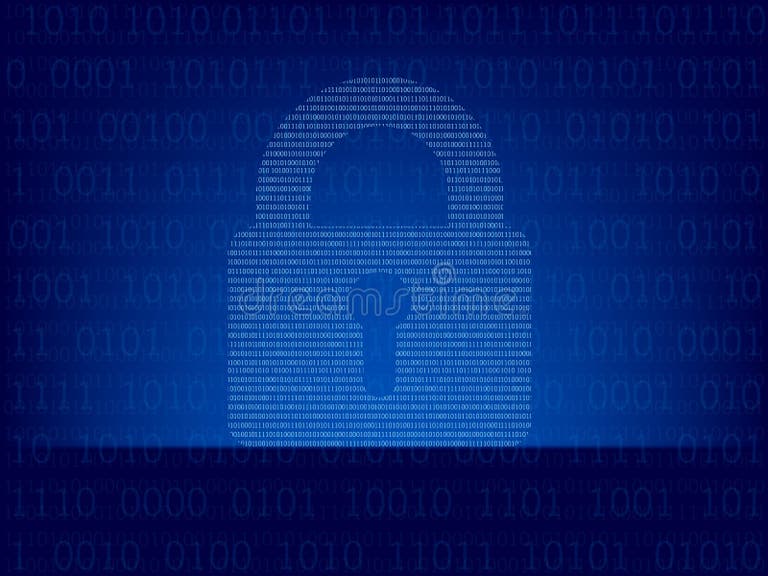 Computer Binary Code on Blue Screen Stock Vector - Illustration of binary, debug: 114856237