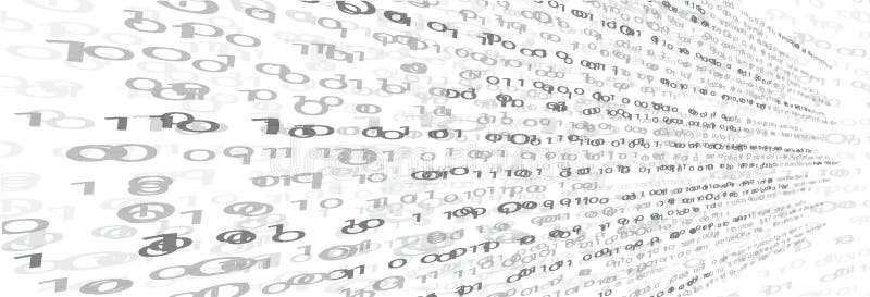 Computer Binary Code 1, And 0, Monochrome Pattern In A Minimalist Style ...