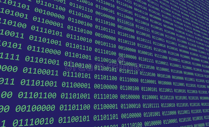 Computer Binary Code of Ones and Zeros Displayed on Digital Screen with ... Computer Binary Code of Ones and Zeros Displayed on Digital Screen with ...