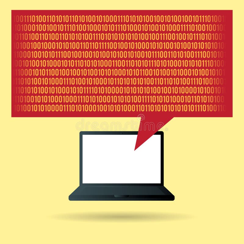 Computer Binary Malfunction Stock Vector - Illustration of information ...