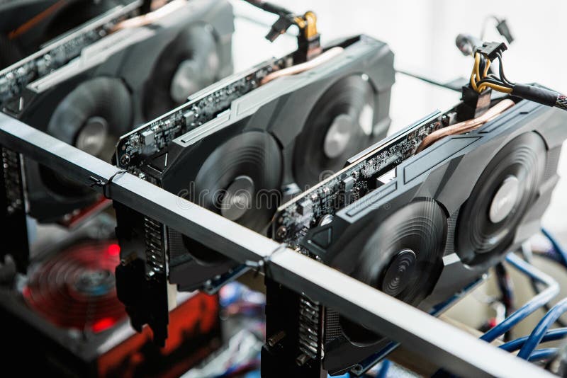 Computer for Bitcoin Mining Stock Photo - Image of currency, device ...