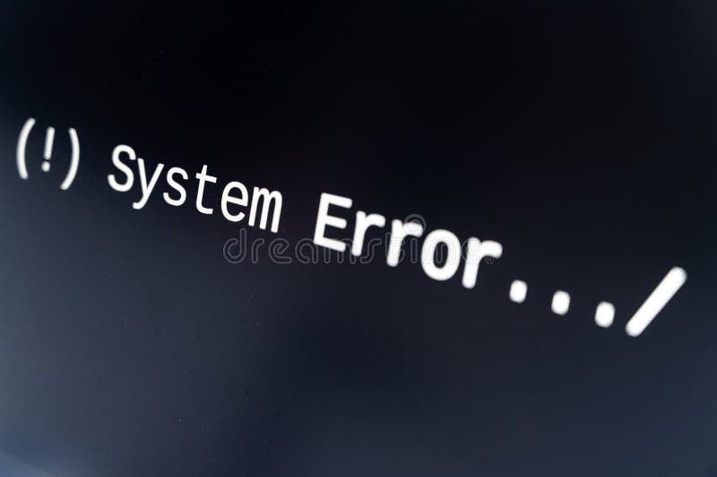 Screenshot of PC in error. stock photo. Image of hacker - 327587344