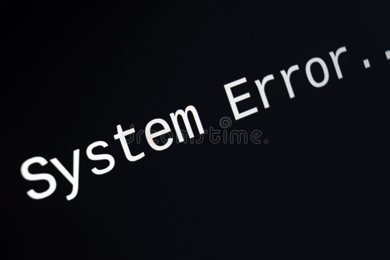 Screenshot of PC in error. stock image. Image of network - 327587483