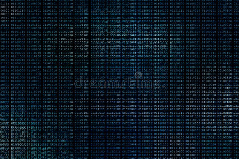 Computer Blue Binary Code Background Stock Photo - Image of information ...
