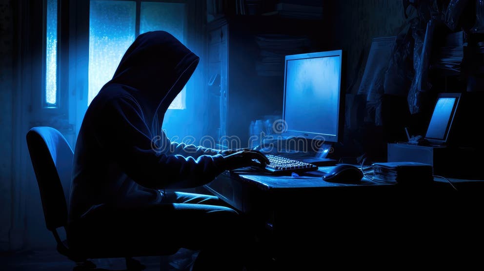 Computer blue light stock illustration. Illustration of blue - 361508334