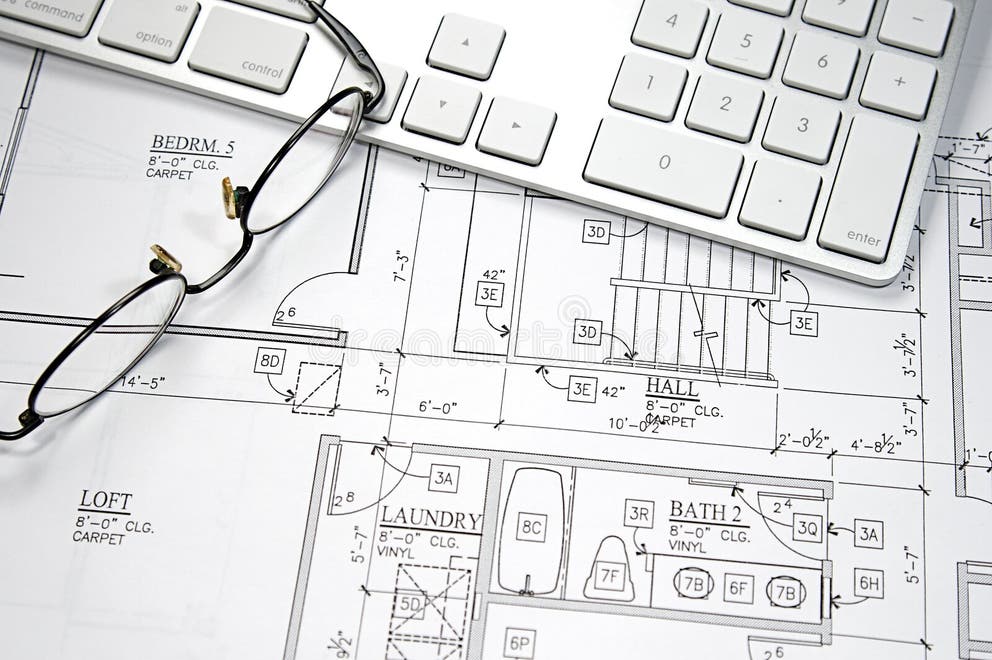 Computer Blueprint stock image. Image of glasses, bathroom - 8567451