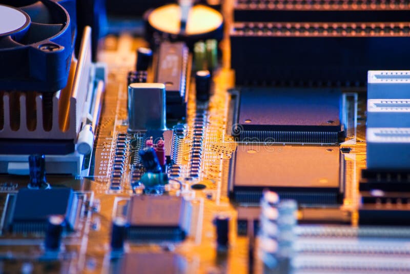 Computer Hardware - Motherboard Stock Image - Image of technology ...