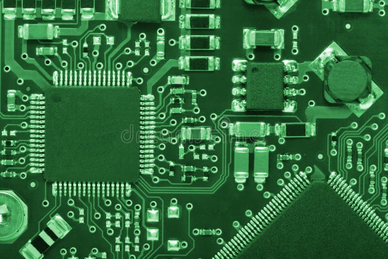 Computer Board #2 in Green Style Stock Image - Image of computer ...
