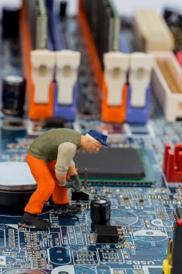 Computer Board and Construction Stock Photo - Image of component, crash ...