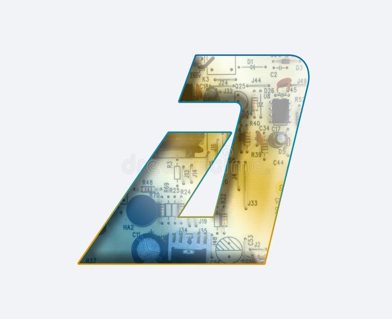Computer Board Electronic Letter a Stock Illustration - Illustration of ...