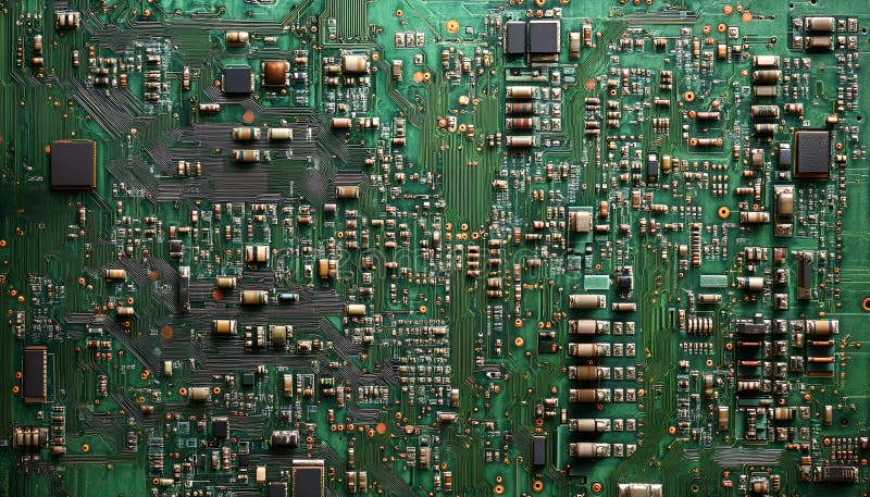 Computer Board, Macro View. Electronic Engineering Stock Image - Image ...