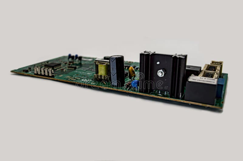 Computer Board with Microprocessor Isolate Close Up Stock Image - Image ...