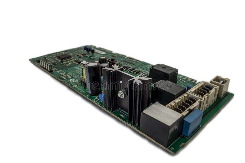 Computer Board with Microprocessor Isolate Close Up Stock Image - Image ...