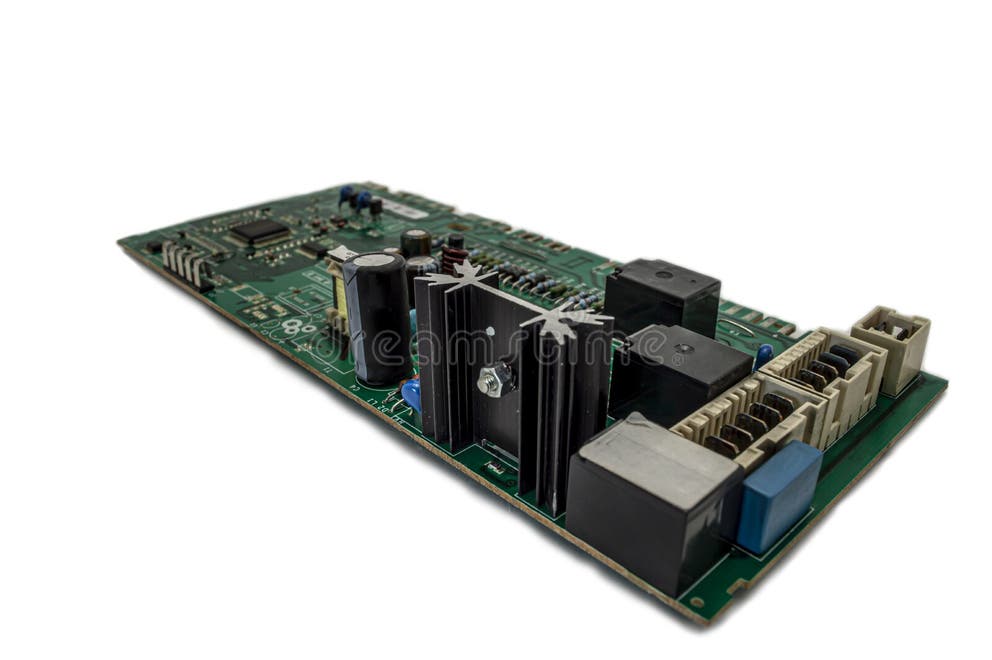 Computer Board with Microprocessor Isolate Close Up Stock Image - Image ...