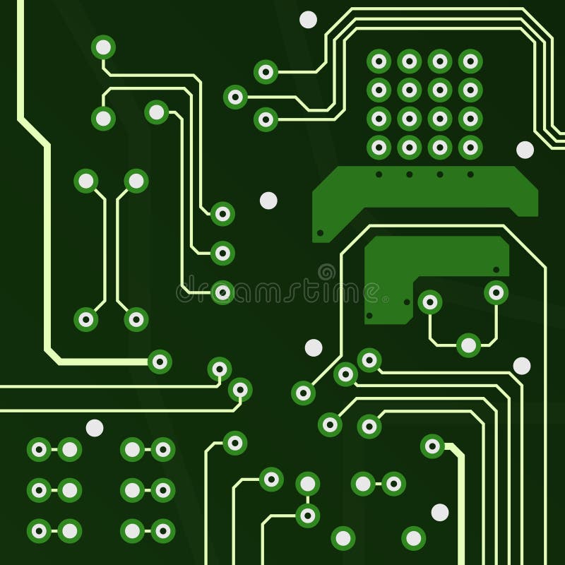 Computer Board in a Realistic Performance. Vector Illustration. Stock ...