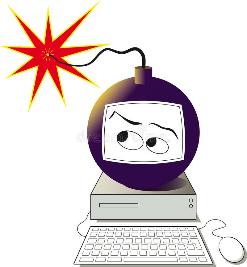 Computer bomb stock vector. Illustration of mouse, computer - 20491502