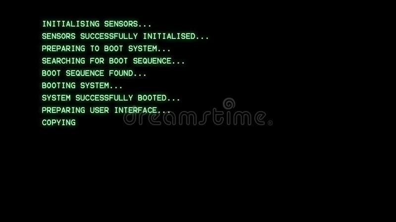 Computer Boot Log Code Green (BIOS Style) Stock Video - Video of ...