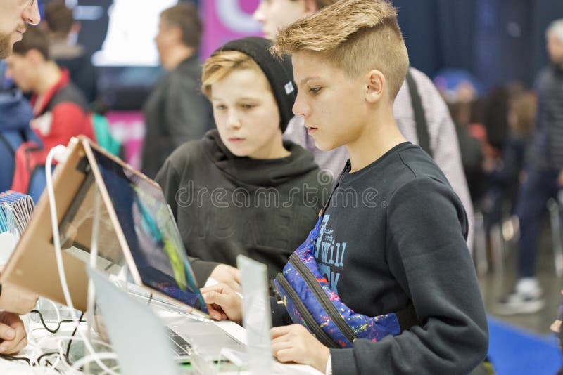 Computer Booth during CEE 2017 in Kiev, Ukraine Editorial Photo - Image ...