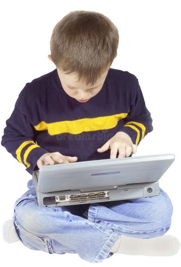 Computer boy stock photo. Image of computer, concentrationchildren - 128598