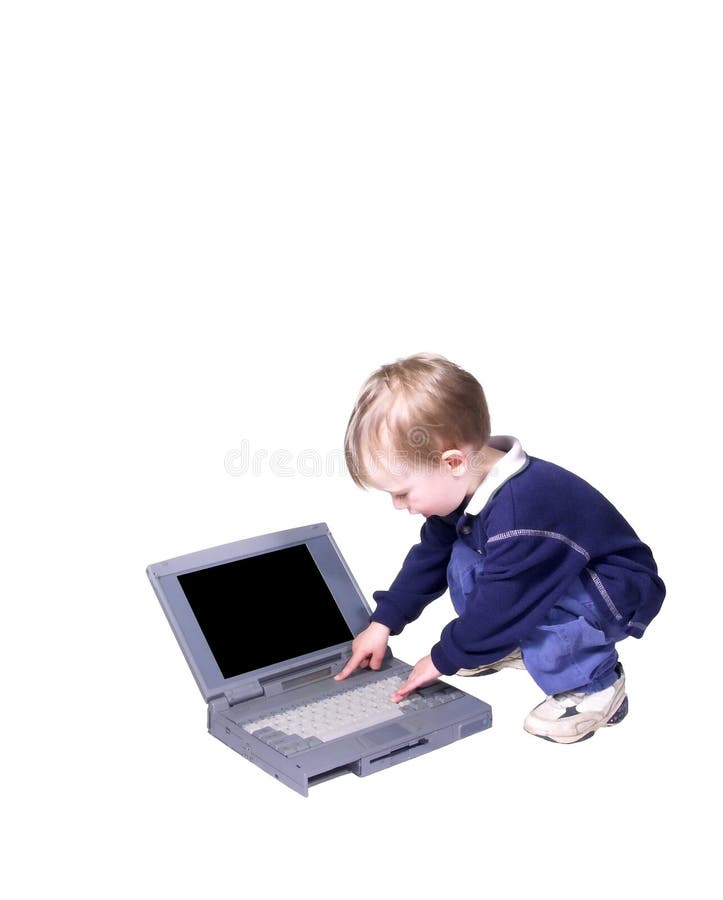 Computer boy stock photo. Image of computer, concentrationchildren - 128598