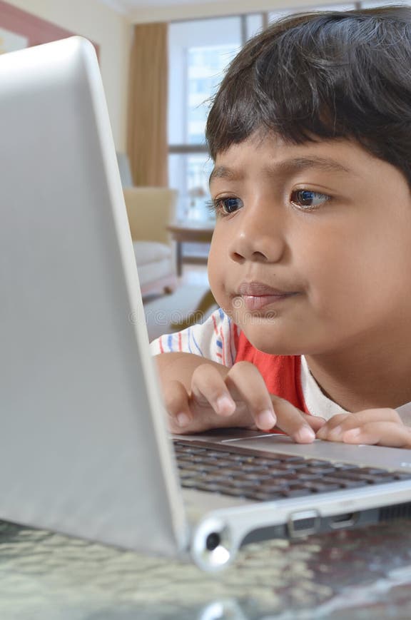 Computer Boy stock image. Image of expression, information - 22658775