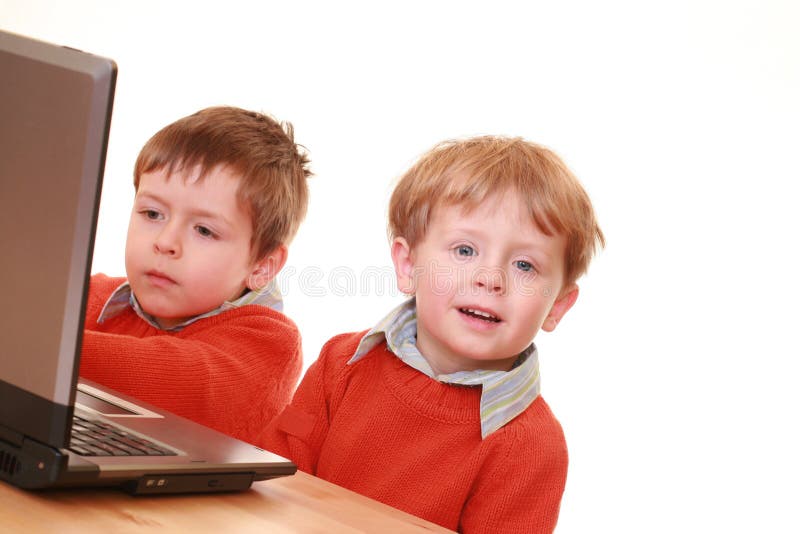 Computer boys stock photo. Image of portrait, expression - 2160676